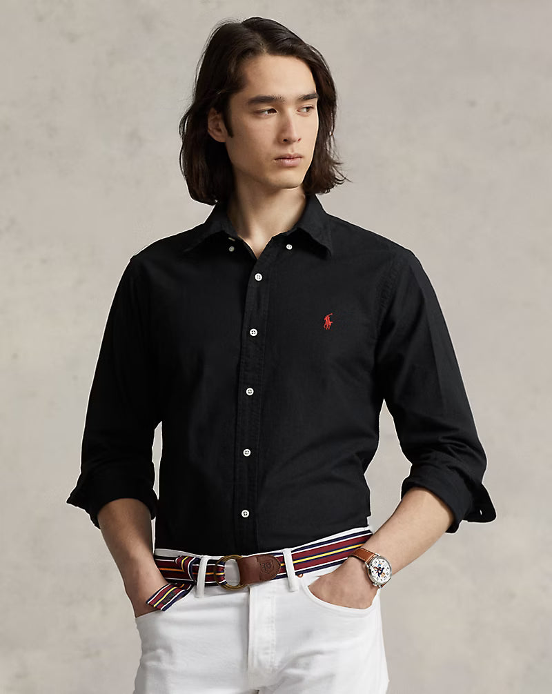 Polo Ralph Lauren Elegant Midnight Black Custom Fit Shirt – LANGFORD